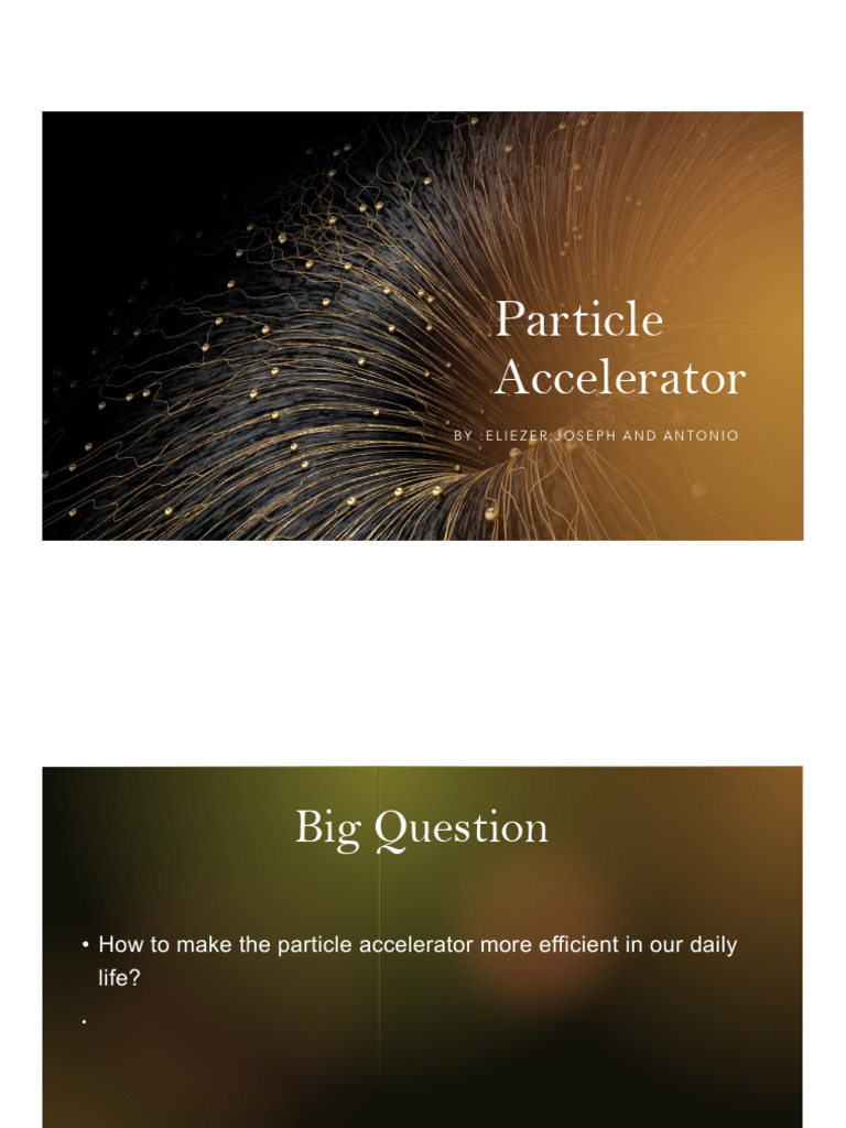 power point particle accelerator | PDF | Particle Accelerator ...