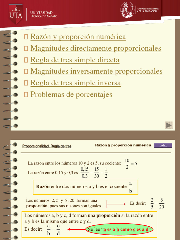 Razones y Proporciones | PDF | Matemáticas