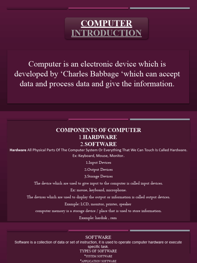 Overview of Computer Components and Software | PDF | Computer Hardware | Byte