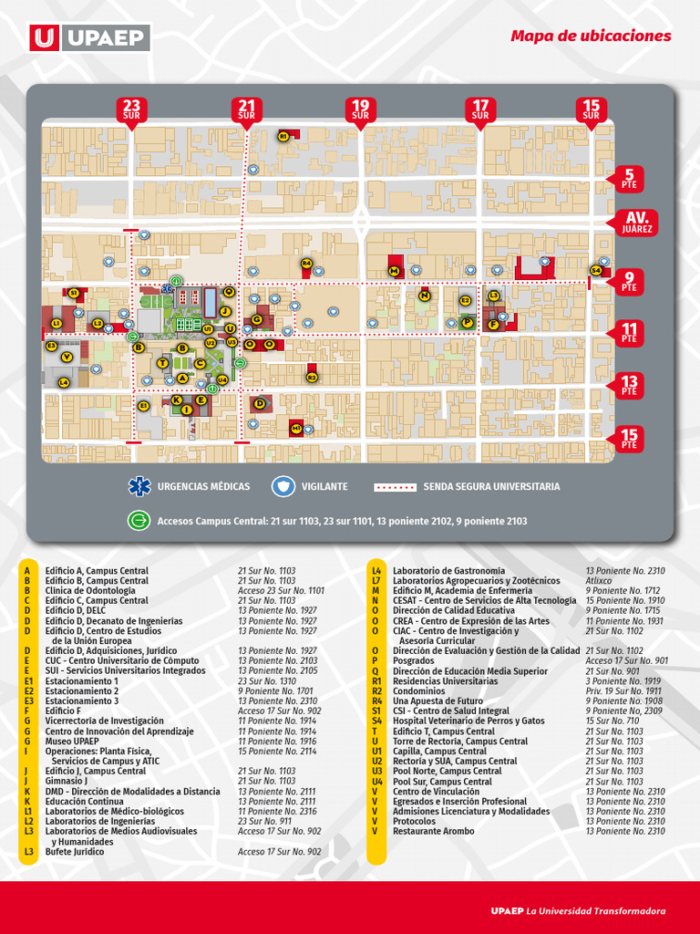 Mapa Campus UPAEP | PDF
