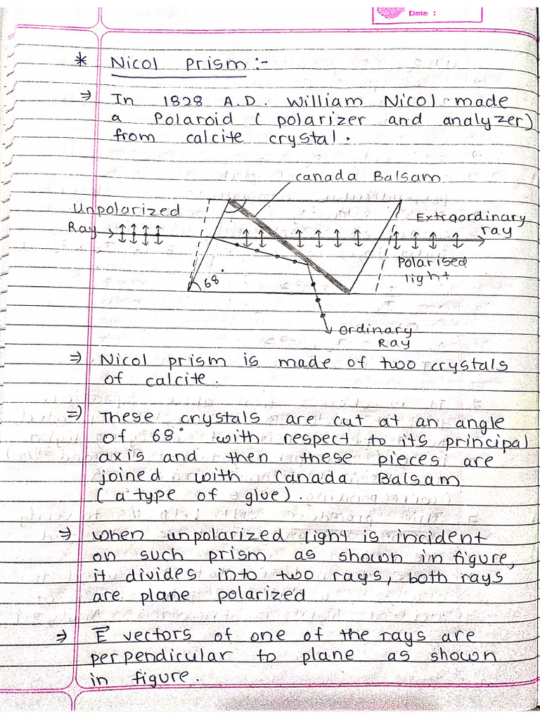 Nicol Prism and Brewster Law | PDF