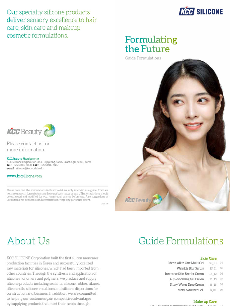 KCC Formulation PersonalCare Eng | PDF | Topical Medication | Silicone