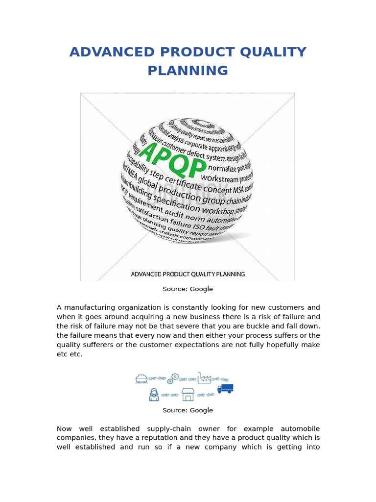 APQP: Ensuring Product Quality Success | PDF | Reliability Engineering ...