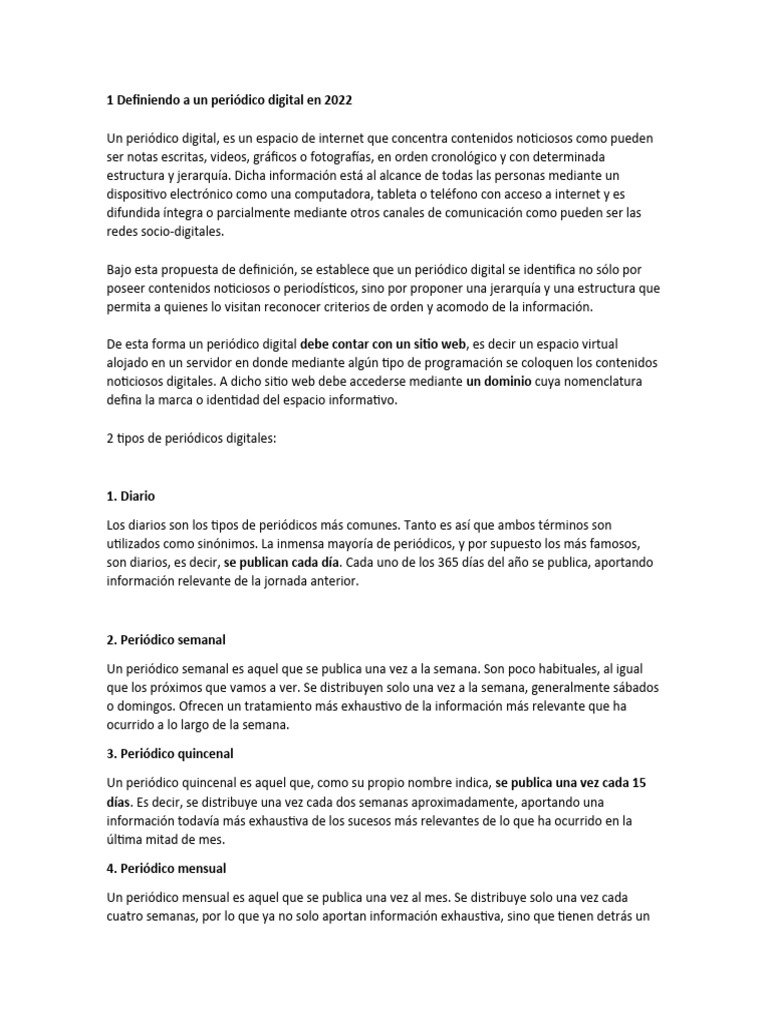 Borrador Proyecto | PDF | Periódicos | Internet