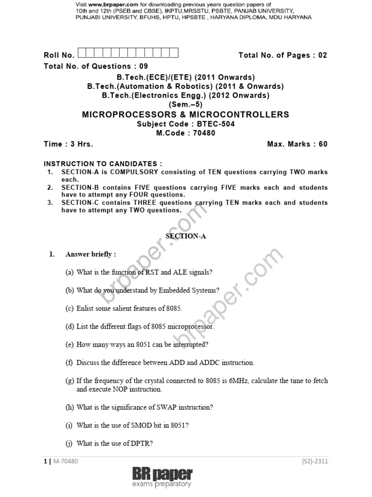 MP (5th) May2019 | PDF | Microcontroller | Integrated Circuit