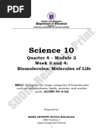 Science: Quarter 4 - Module 2: Biomolecules | PDF | Polysaccharide | Dna