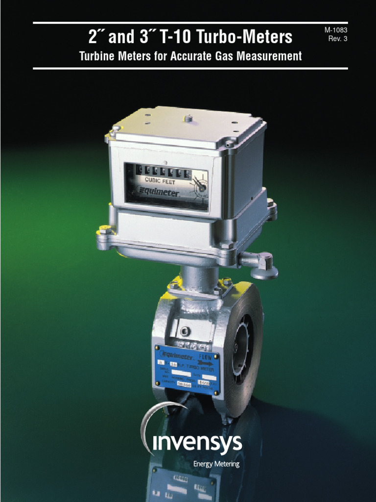 T-10 Turbo-Meters for Gas Measurement | PDF | Mechanical Engineering ...