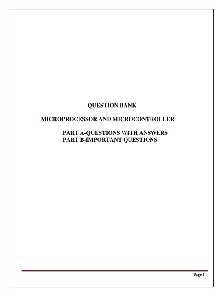 Ec8691 MP MC Question Bank | PDF | Central Processing Unit | Assembly Language