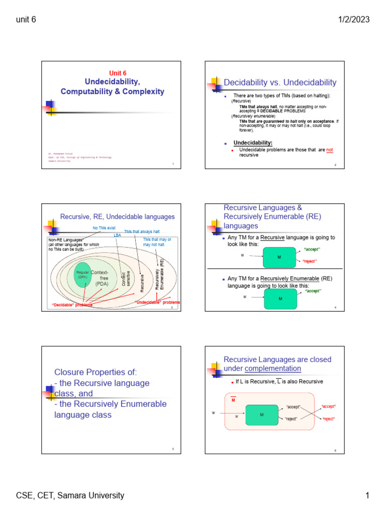 Automata Unit 6 Pdf Function Mathematics Algorithms