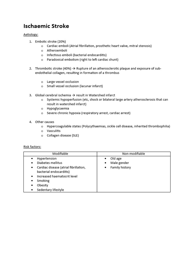 Ischaemic Stroke | PDF | Stroke | Ischemia