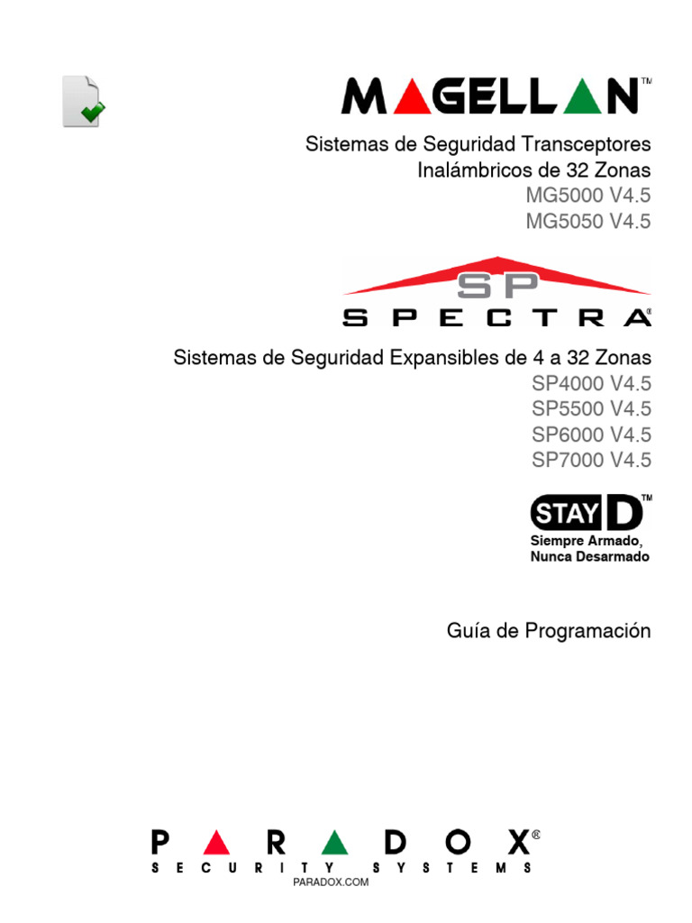 Manual-Paradox-Sp-4000 | Descargar gratis PDF | Inalámbrico | Alarma de ...