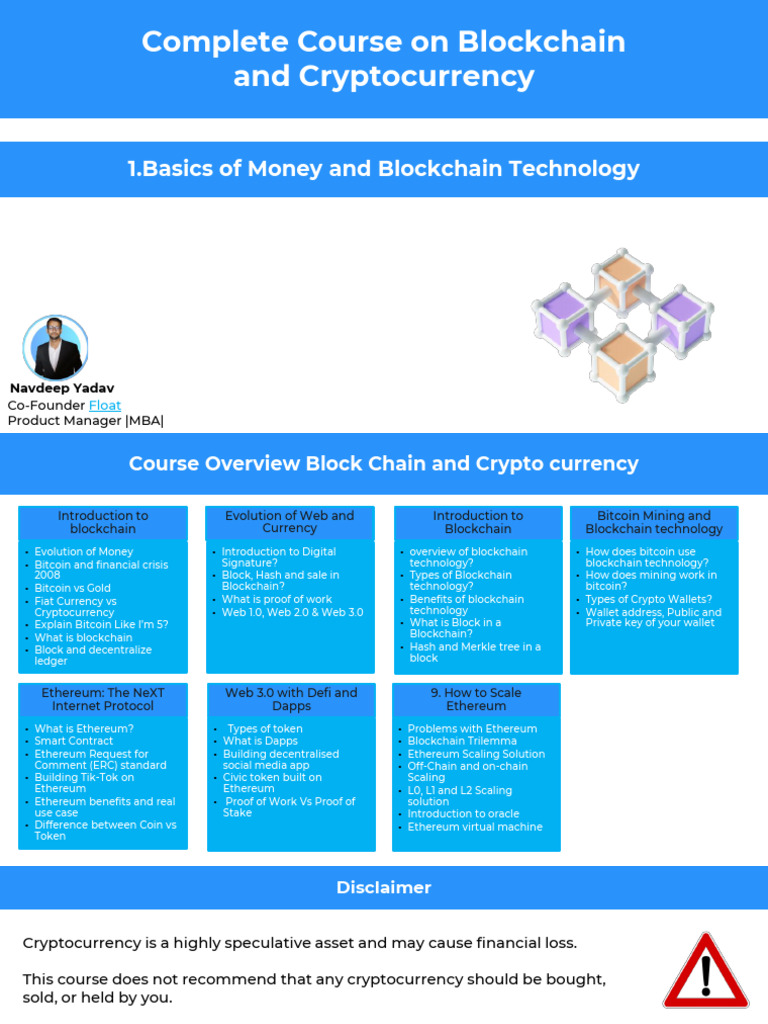 Complete Course On Blockchain and Cryptocurrency | PDF | Cryptocurrency | Bitcoin