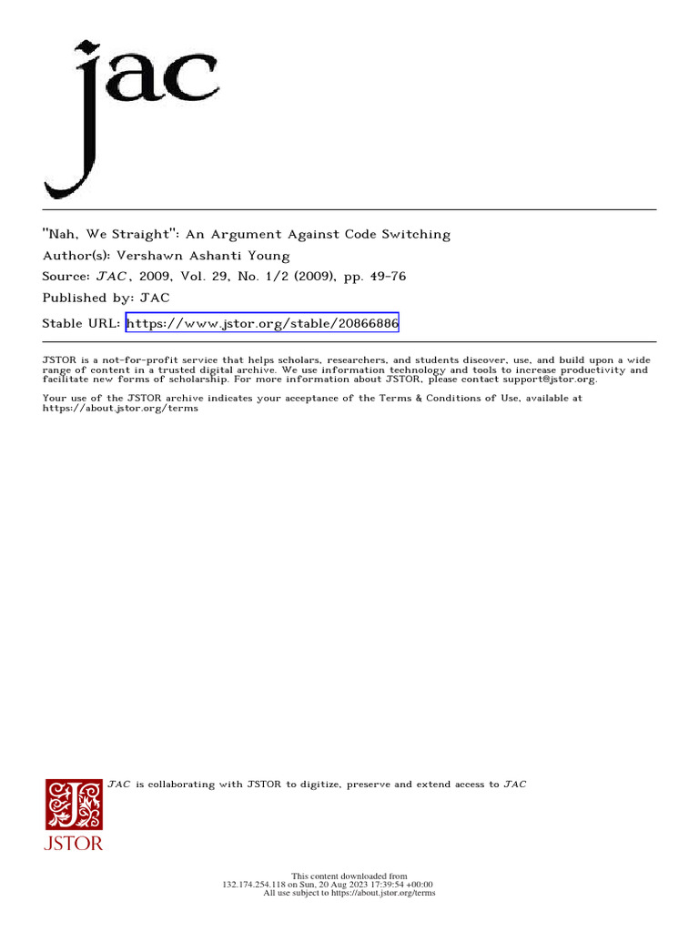 Against Code Switching in AAE | PDF | Racism | Discrimination & Race ...