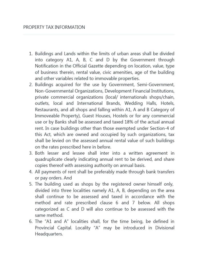 Property Tax Information | PDF | Property Tax | Taxes