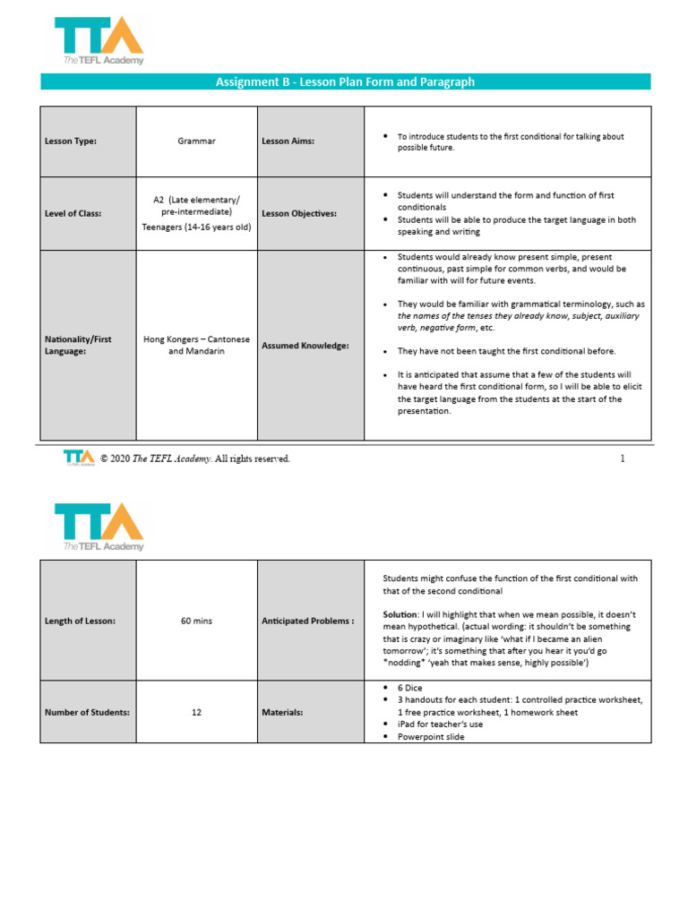Lesson Plan Form and Paragraph | Download Free PDF | Verb | Question