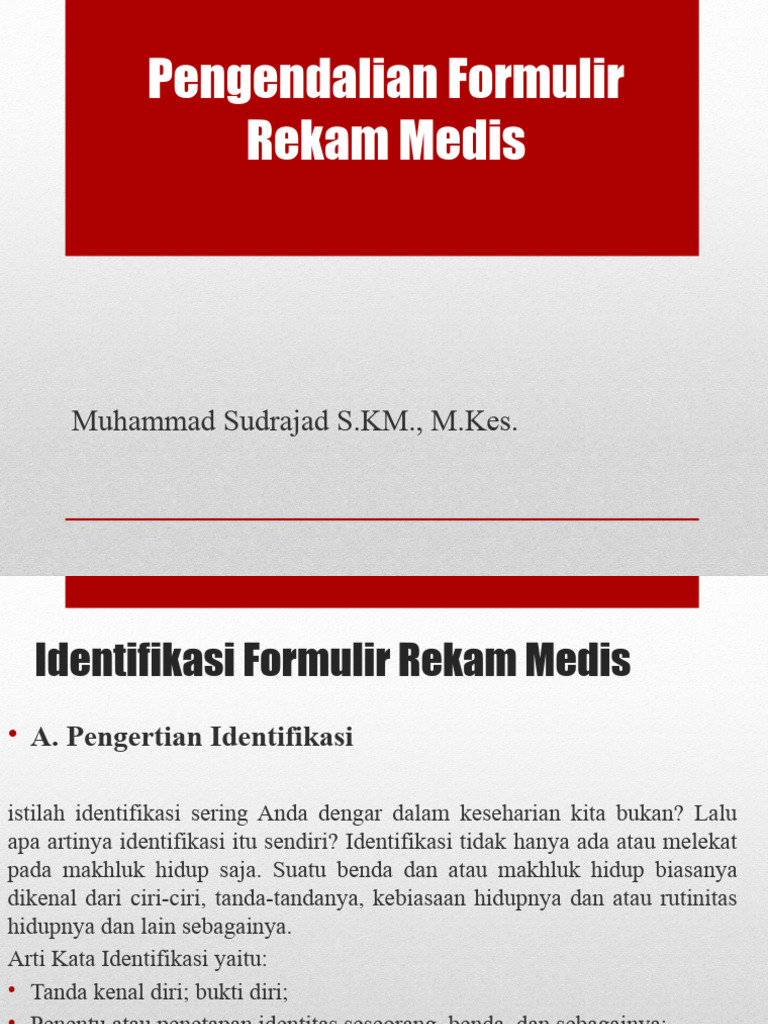 Pengendalian Formulir Rekam Medis | PDF