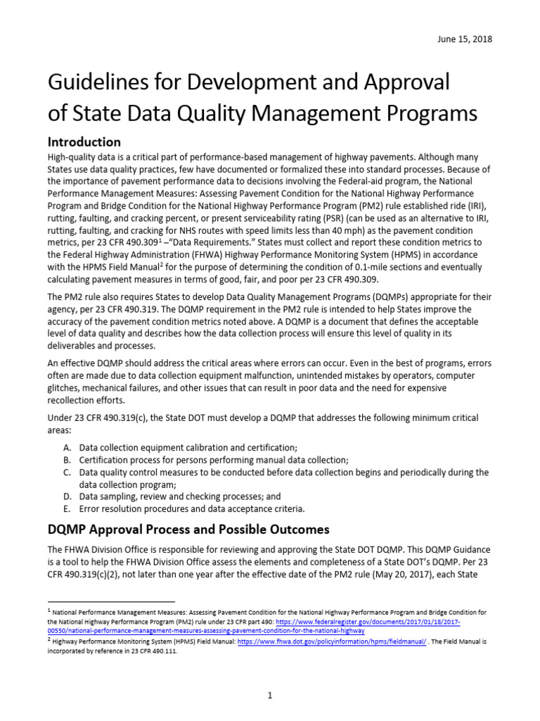 Guidelines For Development and Approval of State Data Quality ...