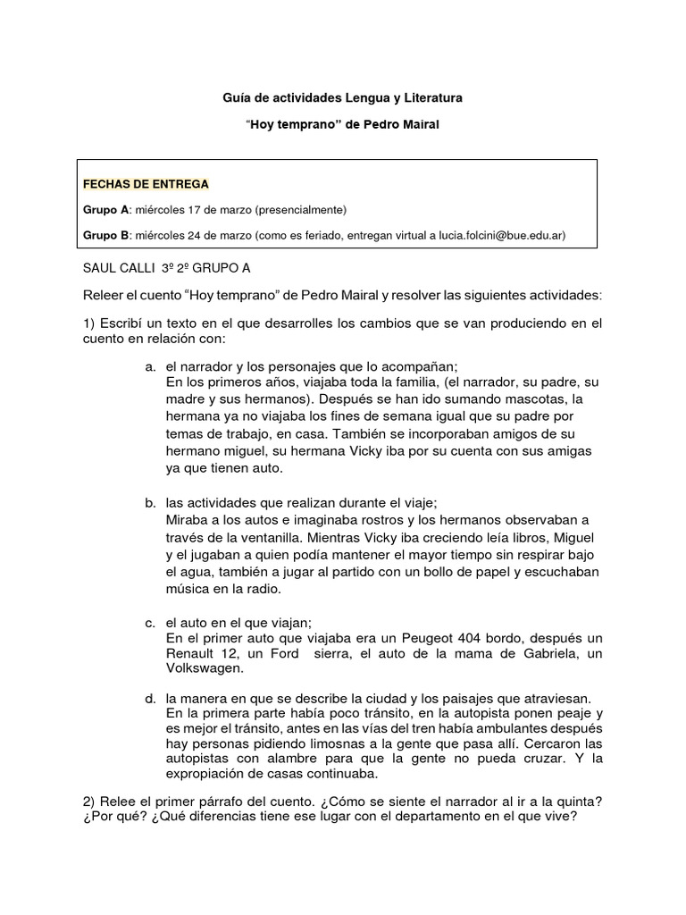 Guía de Actividades Lengua y Literatura | PDF