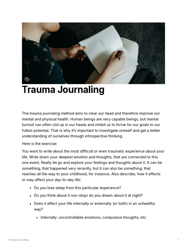 Trauma Journaling | PDF | Psychological Trauma | Thought