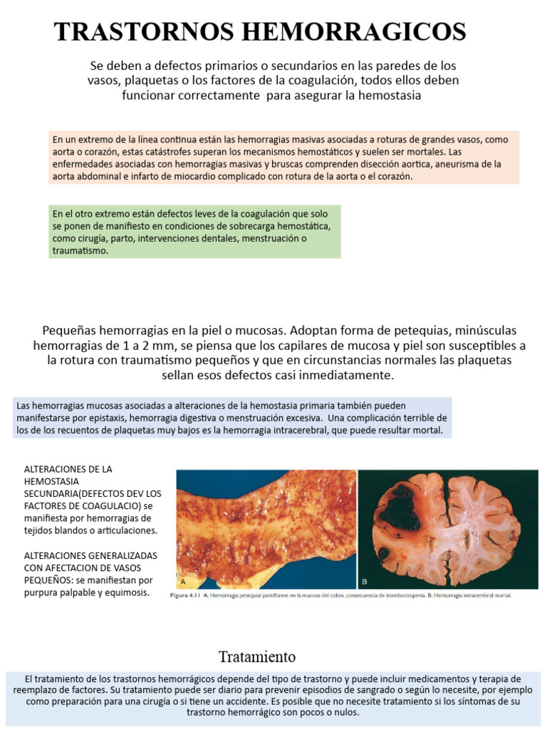 Trastornos Hemorragicos | Descargar gratis PDF | Trombosis | Coagulación
