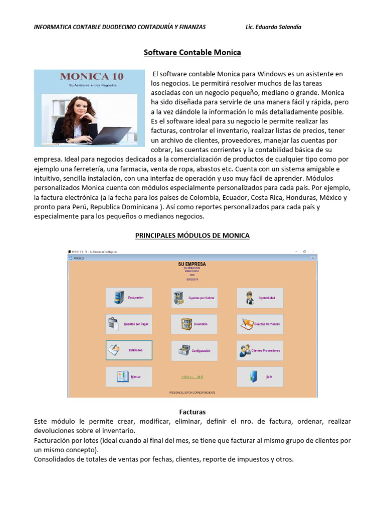 Software Contable Monica | PDF | Cuentas por pagar | Contabilidad