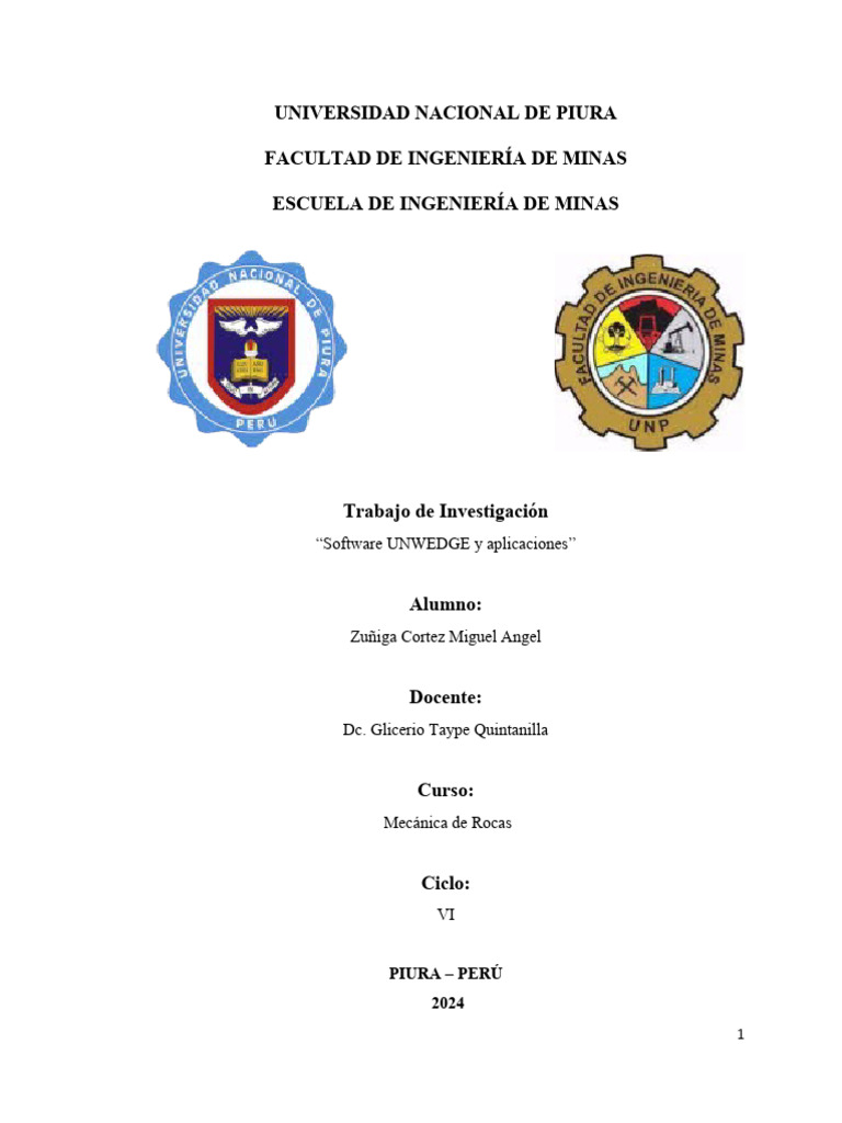 Trabajo de Ivestigación de SOFTWARE UNWEDGE Y APLICACIONES - Zuñiga ...