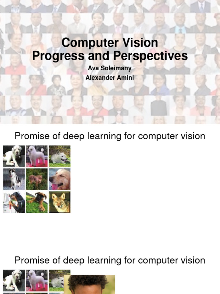 Computer Vision Progress and Perspectives | PDF | Computer Vision | Deep Learning