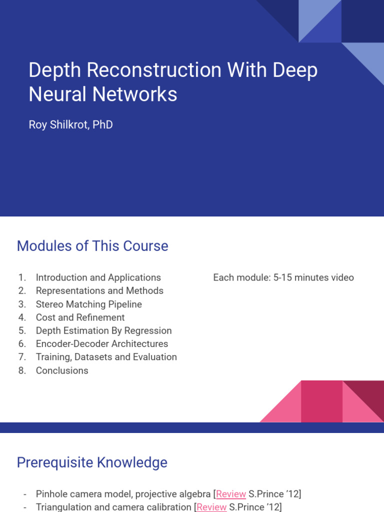 Depth Reconstruction With Deep Neural Networks (part 1) | Download Free PDF | Computer Vision ...
