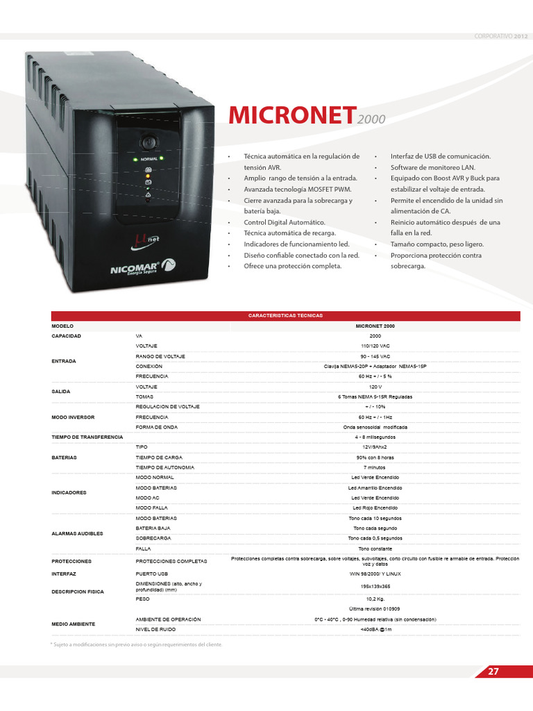 Micronet 2000 | PDF | Fuente de alimentación | Diodo emisor de luz