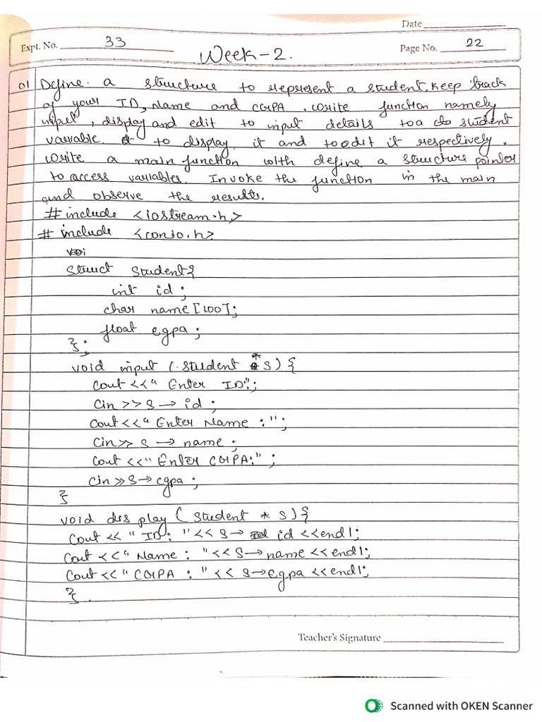 Weeks Practical | PDF