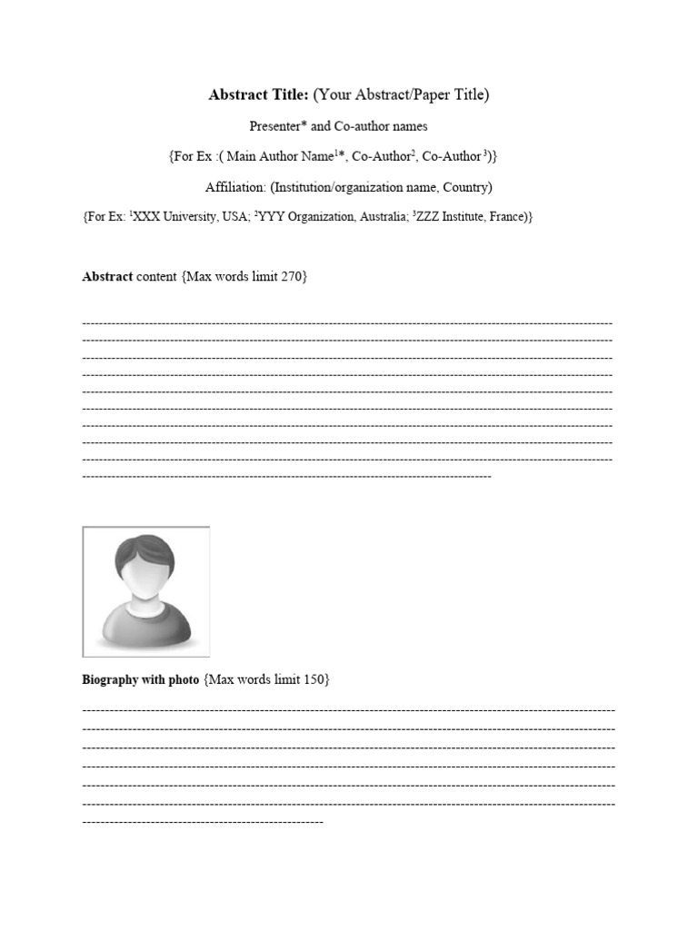 Abstract Template Mindauthor | PDF