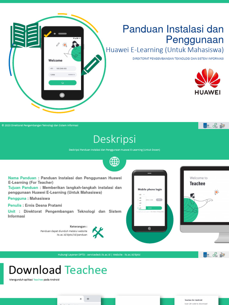 Panduan Instalasi Dan Penggunaan Huawei E Learning Untuk Mahasiswa Teachee | PDF | Karier ...
