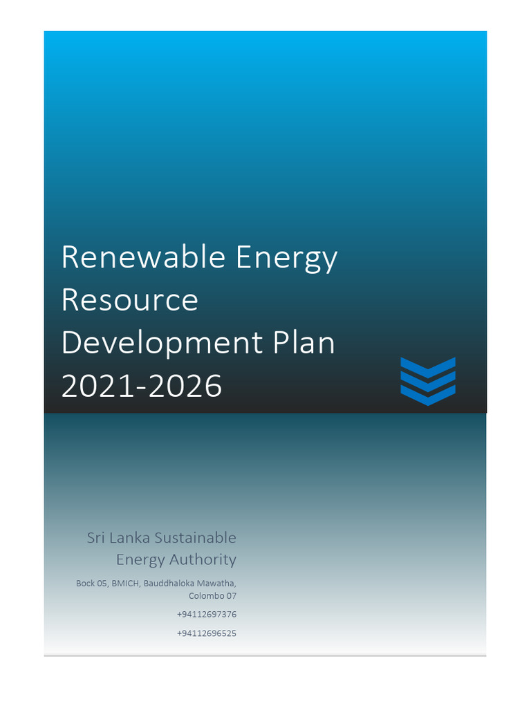 Sri Lanka Renewable Energy Plan 2021-2026 | PDF | Renewable Energy ...