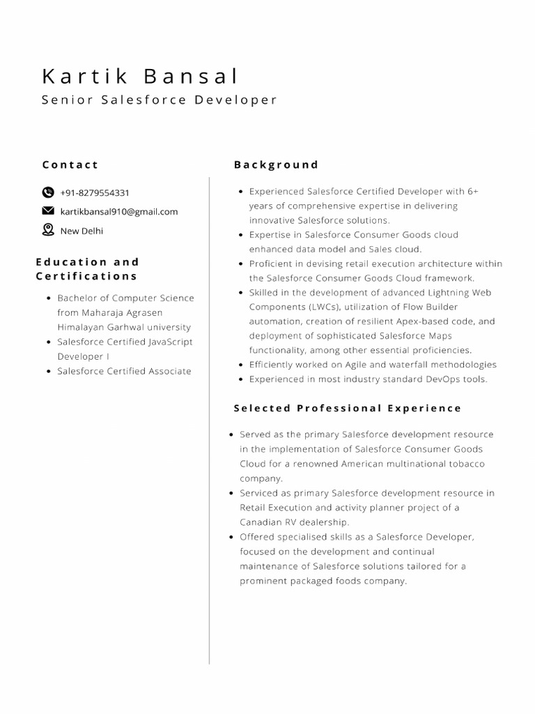 Kartik Bansal CV | PDF