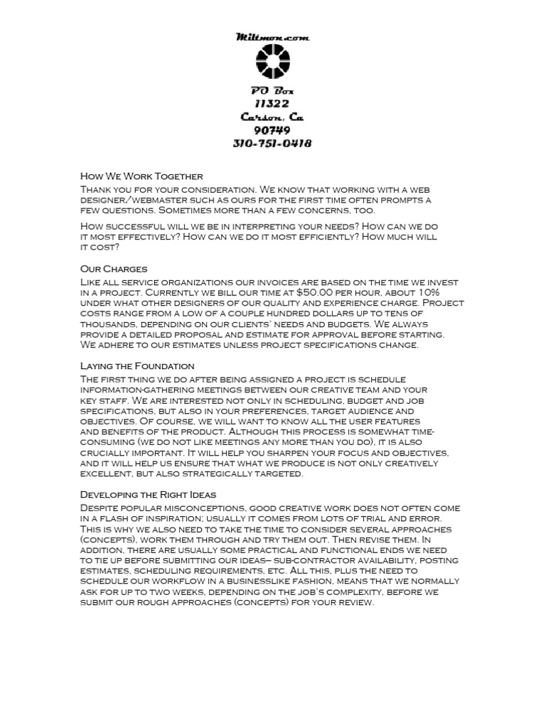 Web Design Collaboration Process | PDF | Business | Human Communication