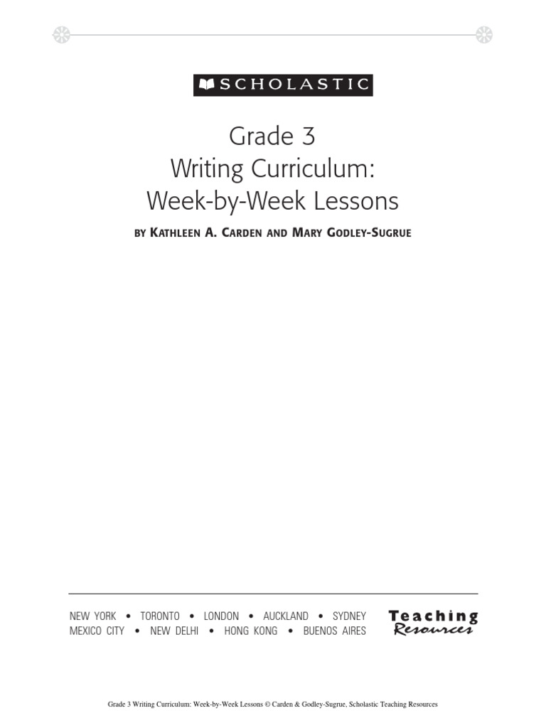 Grade 3 Writing Curriculum_ Week-by-Week Lessons ( PDFDrive ...