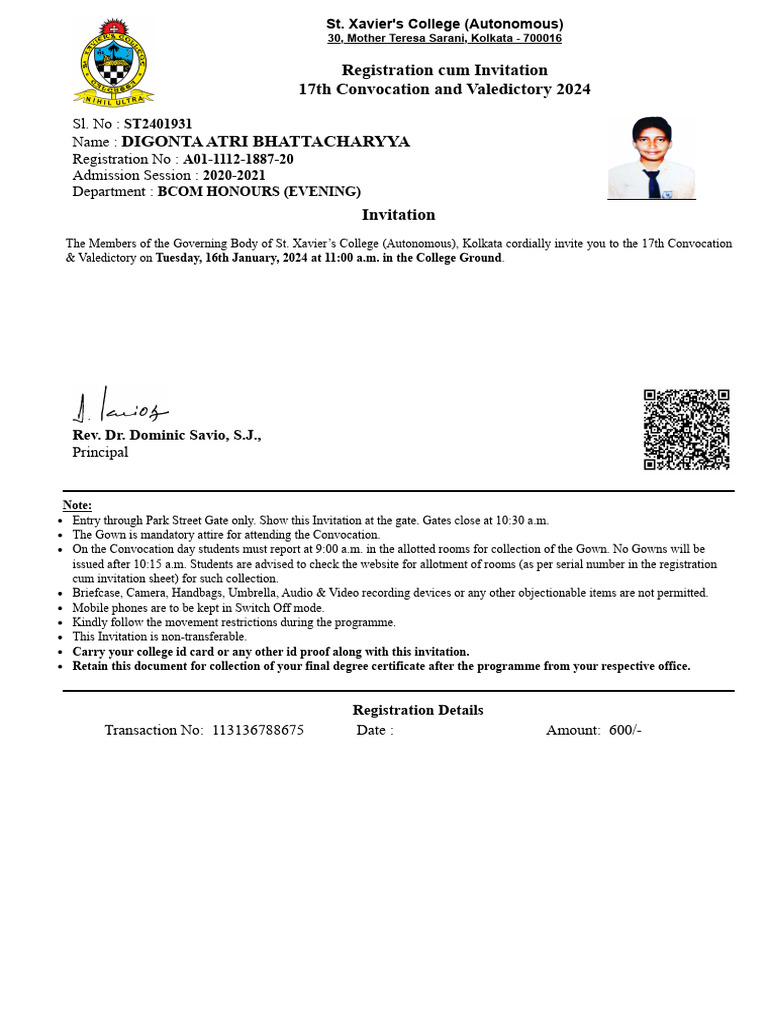 Convocation Invitation | PDF