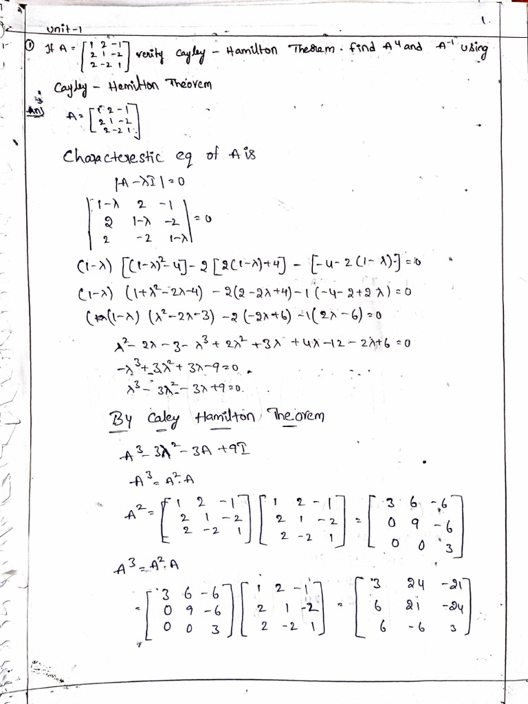 Unit 1 | PDF | Factorization | Matrix Theory