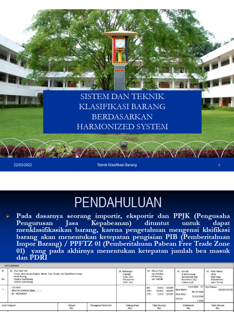 Sistem dan Teknik Klasifikasi Barang berdasarkan Harmonized System | PDF