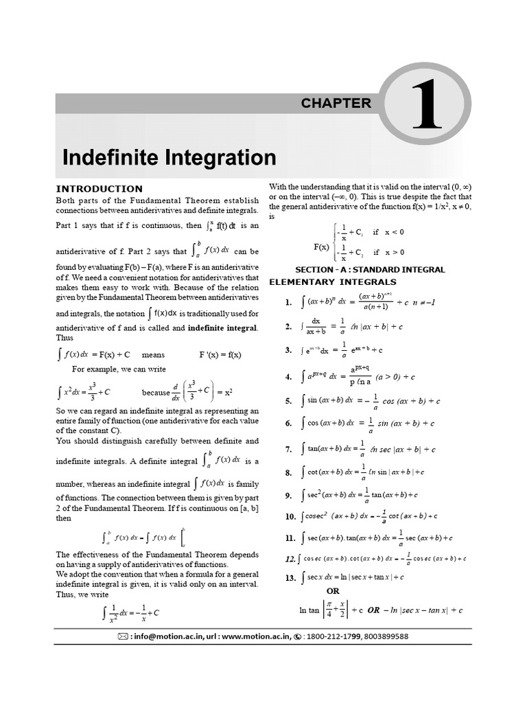 IndefiniteIntegration-Theory JEE @GB Sir | PDF | Integral | Algebra