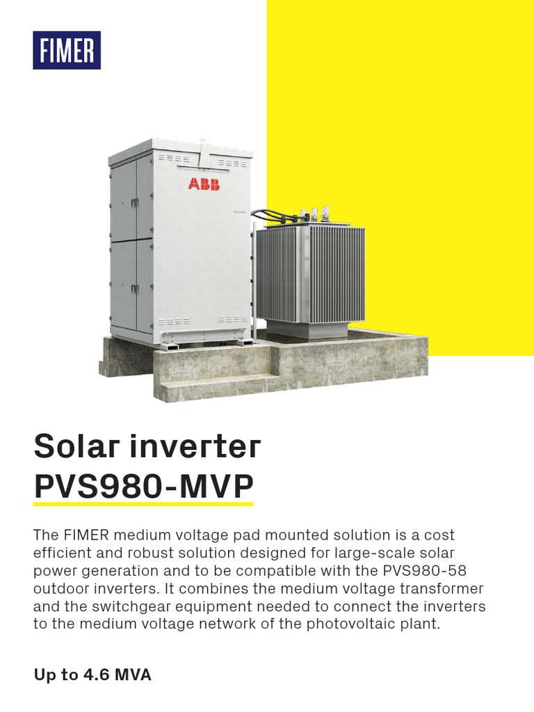 Fimer Pvs980-Mvp en Rev A | PDF | Transformer | Photovoltaics