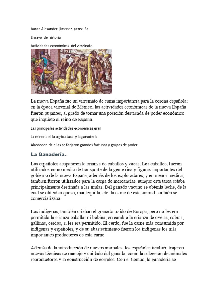 Aaron Alexander Jimenez Perez 2c Ensayo de Historia Actividades ...