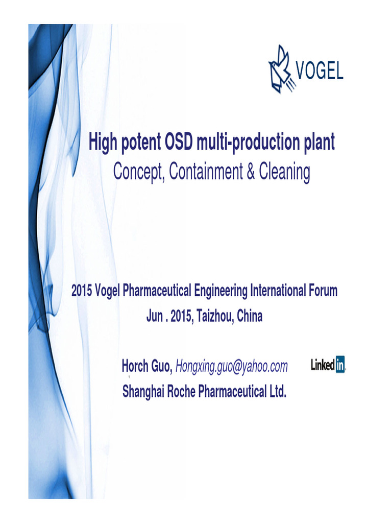 High Potent OSD Plant Containment Guide | PDF
