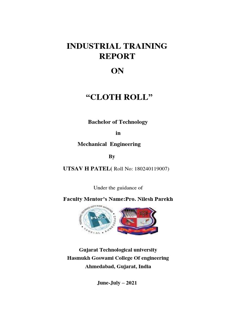 Industrial Training ON: Bachelor of Technology in Mechanical Engineering | PDF | Welding ...