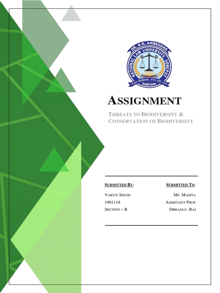 EVS assignment | Download Free PDF | Habitat Destruction | Conservation Biology