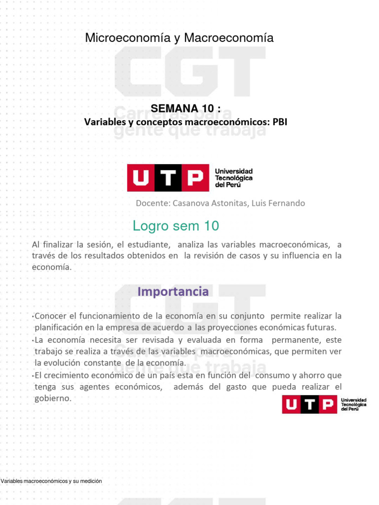 Variables Macroecon | Descargar gratis PDF | Producto Interno Bruto | Macroeconómica