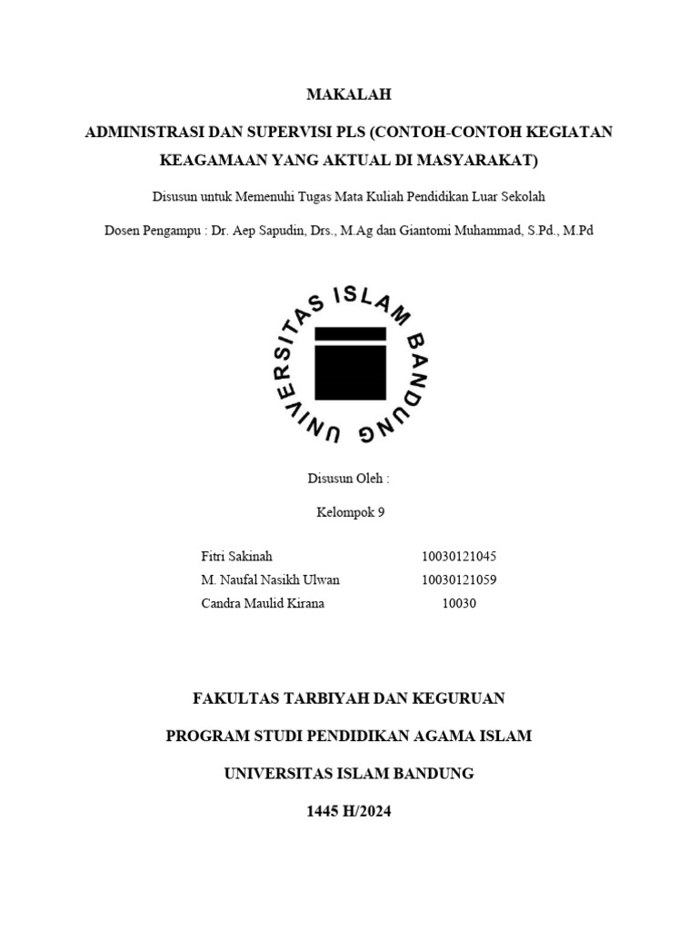 Makalah Kel 9 - Administrasi Dan Supervisi PLS | PDF