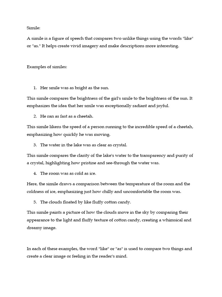 Understanding Similes and Metaphors | PDF | Metaphor