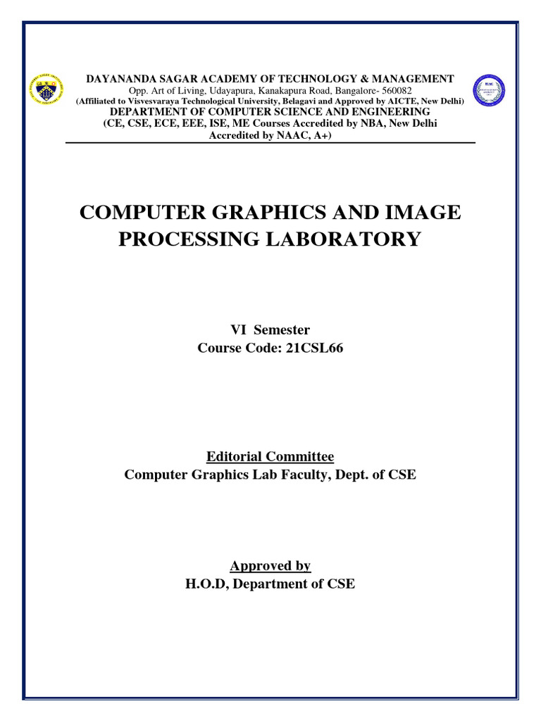 21CSL66 Lab Manual | PDF | Engineering | Computer Graphics