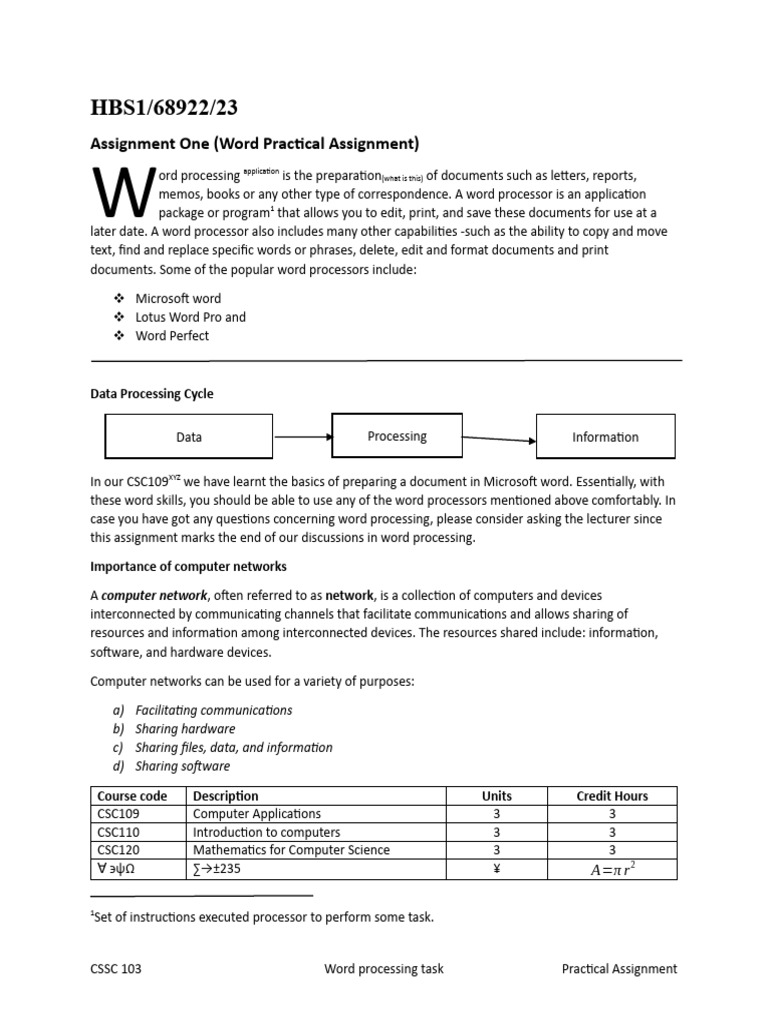 GIDEON Word task | PDF | Central Processing Unit | Word Processor